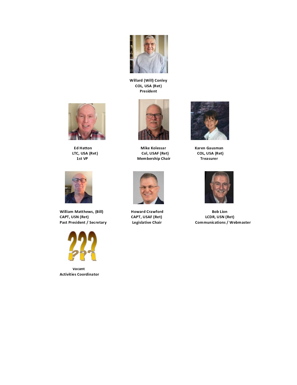 President’s Message | Valley Forge Chapter – MOAA